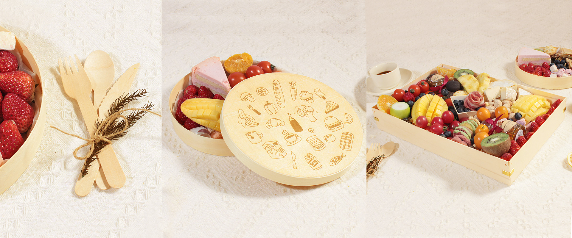wooden food packaging box, charcuterie box, wood baking pan, wooden ...